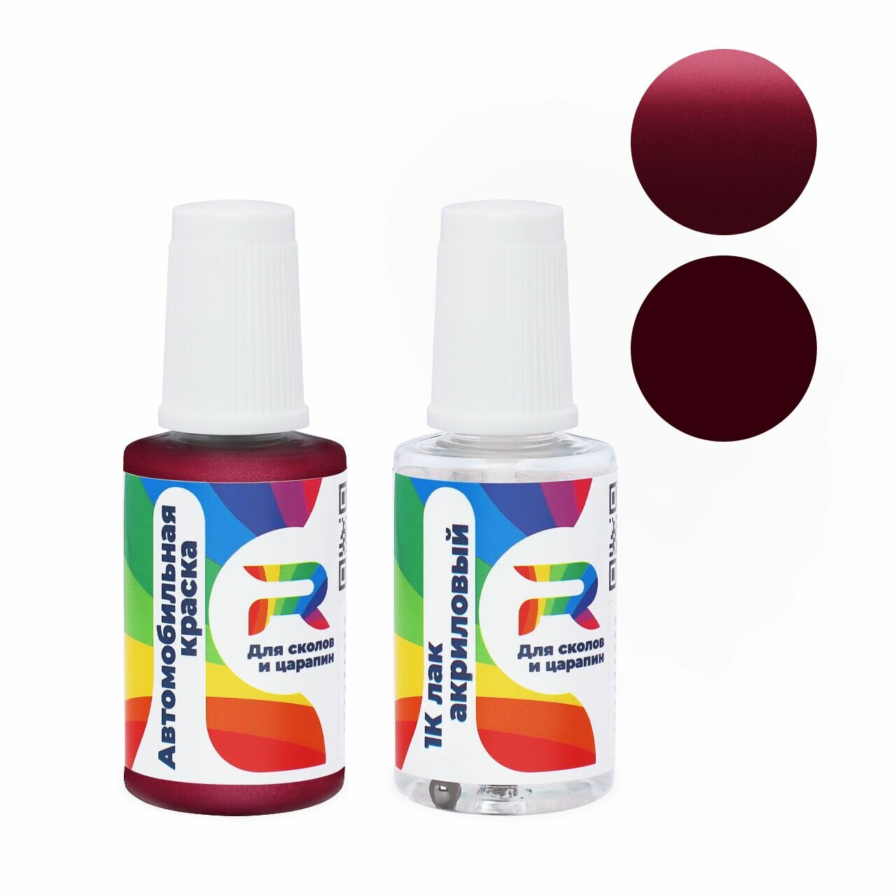 Подкраска для сколов и царапин авто Toyota 3M3 - Red (Базовая краска, Перламутровый металлик двухслойный, Фиолетовый)