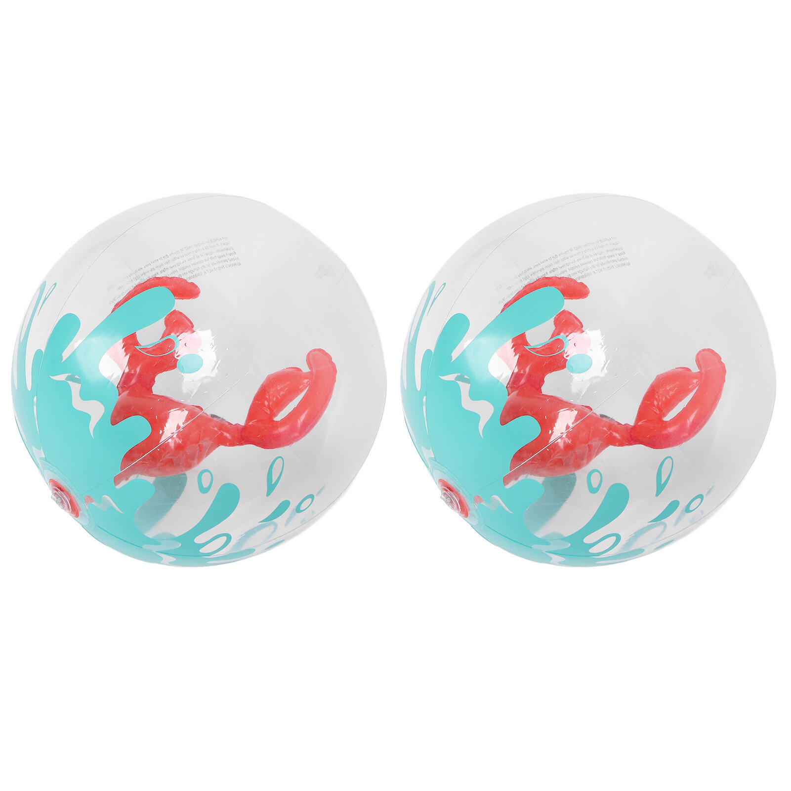 2 шт. надувные пляжные мячи ПВХ 3D краб большие игрушки принадлежности для детей старше 3 лет для пляжной вечеринки у бассейна