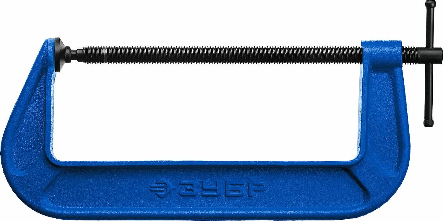 Струбцина ЗУБР ПСС-300, 300 мм, чугунная, тип С, G-образная, Профессионал