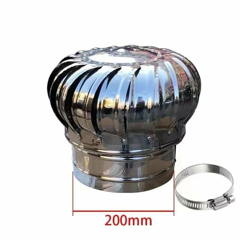 Дефлектор 200 мм для вентиляции, турбо-дефлектор нержавеющая сталь, на трубу 200 мм