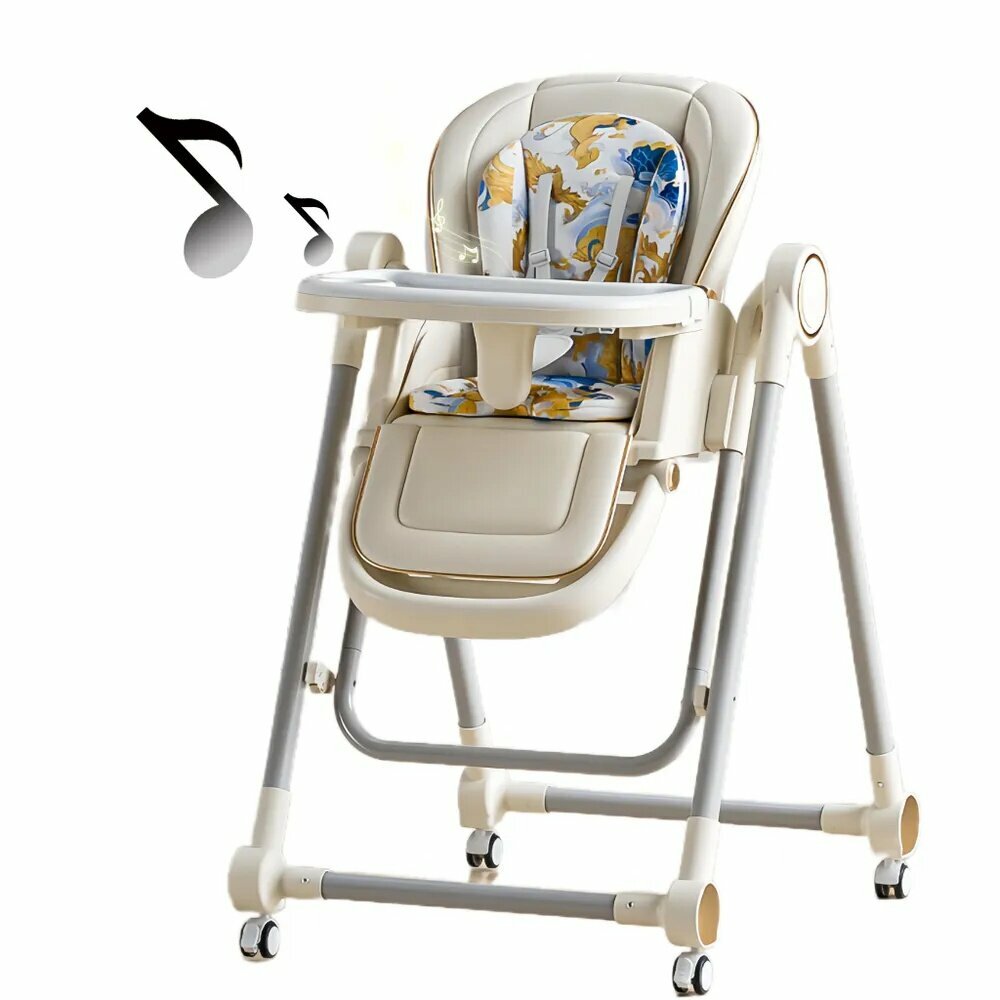 Детское кресло-качалка GlanzHeim S700 Premium 2 в 1: складное, растущее для детей 0-6 лет, обновлённая модель