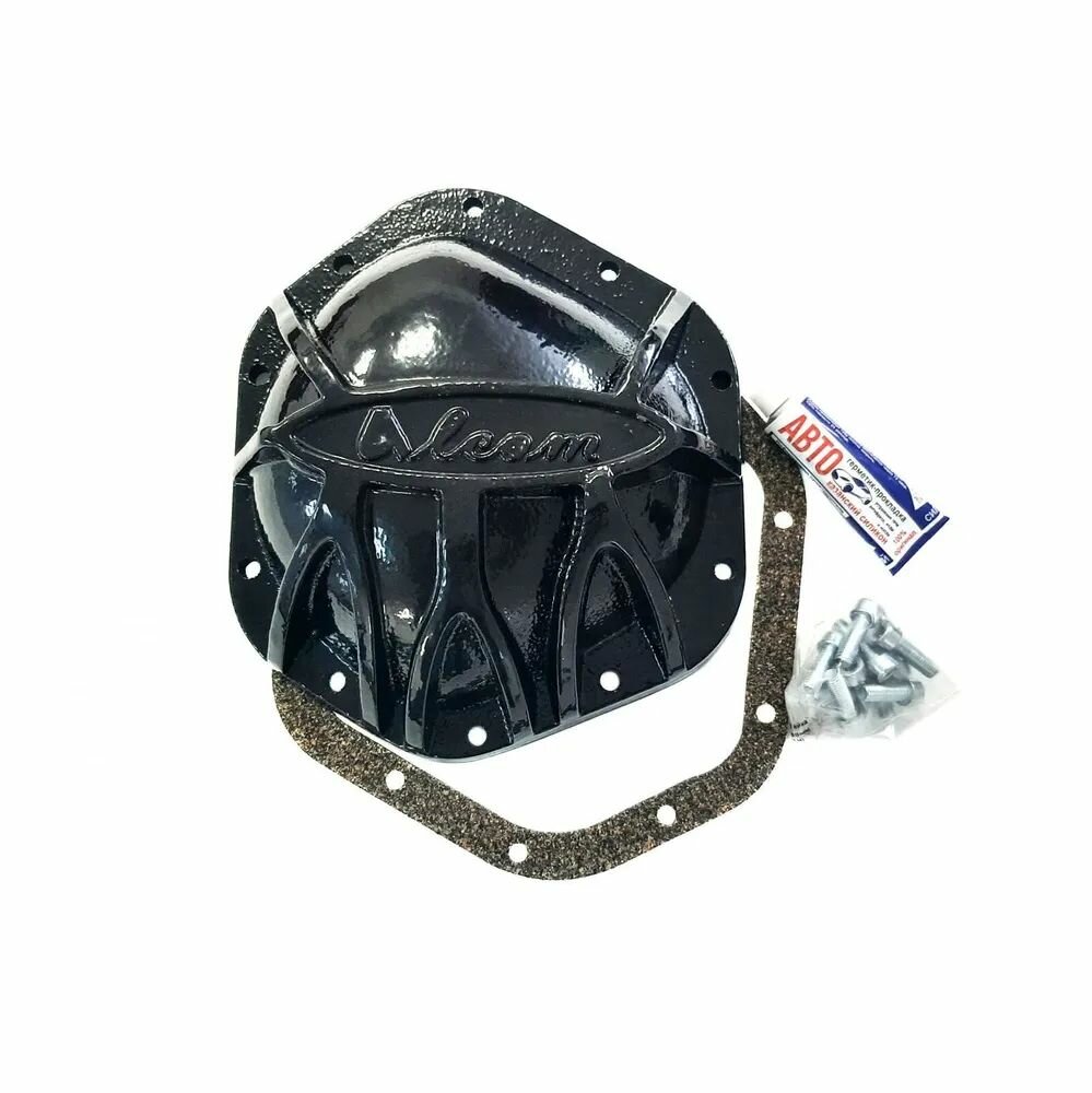 Крышка картера УАЗ мост Спайсер усиленная черная (чугун)