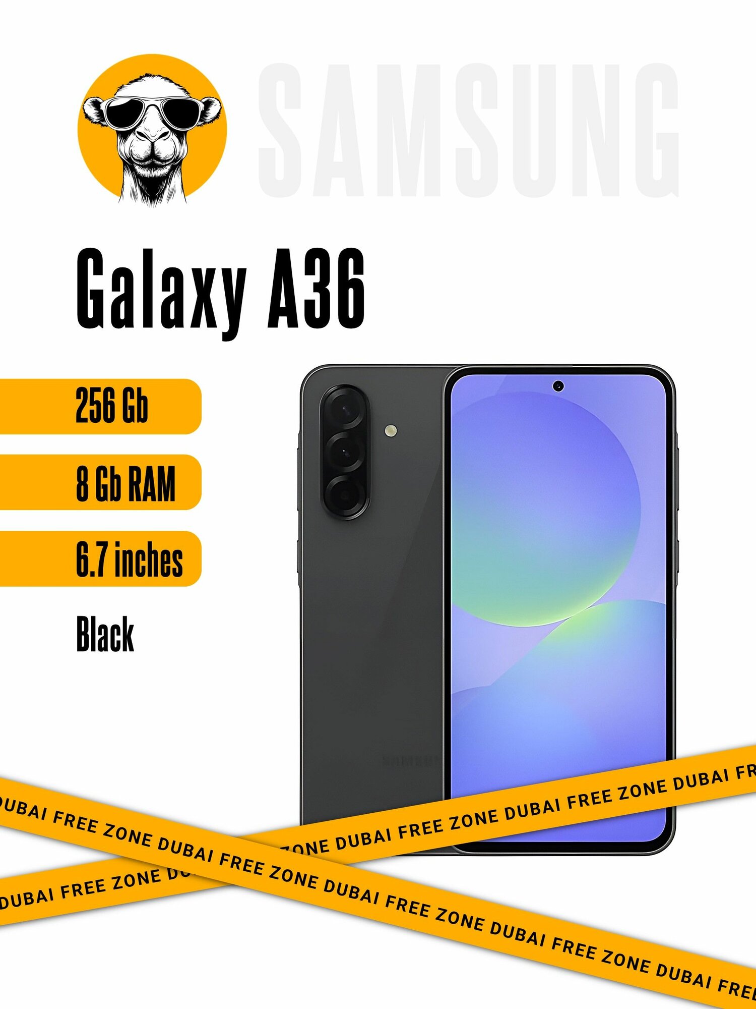 Смартфон Samsung Galaxy A36 8/256Gb Black/Чёрный