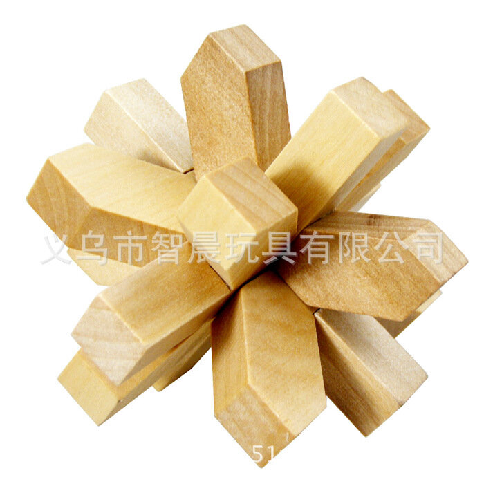 Деревянная головоломка в виде цветка сливы Куньмин - образовательная головоломка