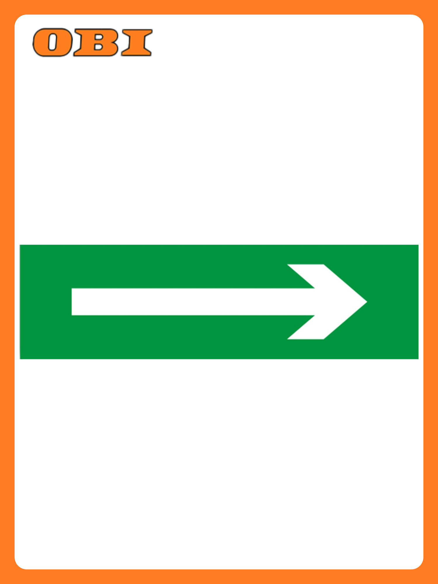 Сменное табло для охранно-пожарных светильников - зеленый фон стрелка направо