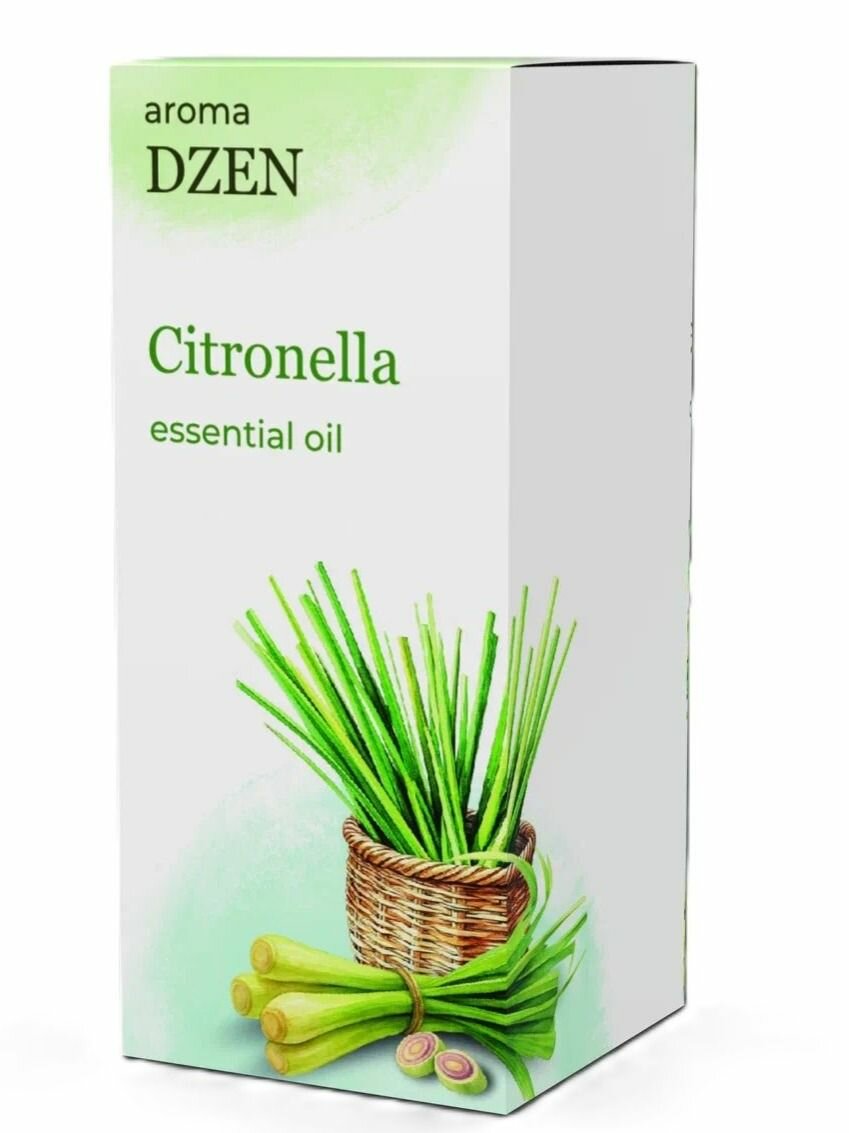 Эфирное масло Цитронелла яванская Aroma Dzen 3мл для ароматерапии, бани, йоги