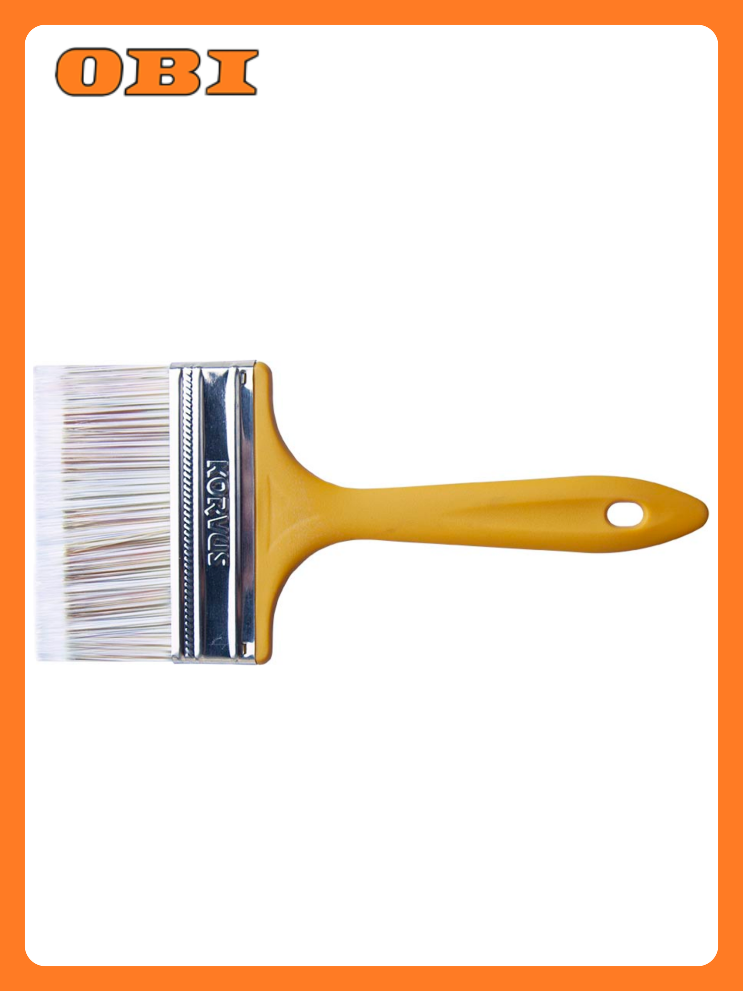 Кисть плоская "Хобби", искусственная щетина, пласт. рукоятка, 100мм