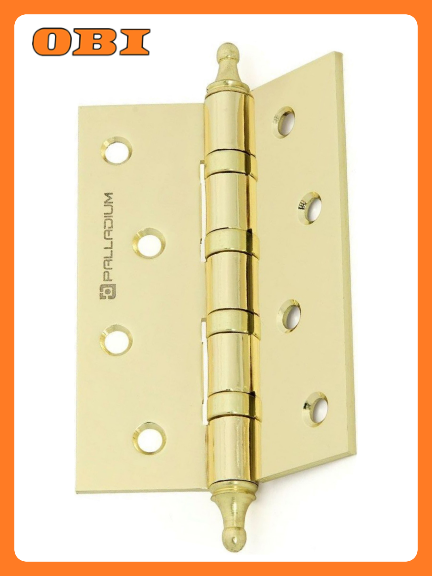 Дверная петля универсальная врезная Palladium 100х75х2,5 мм золото