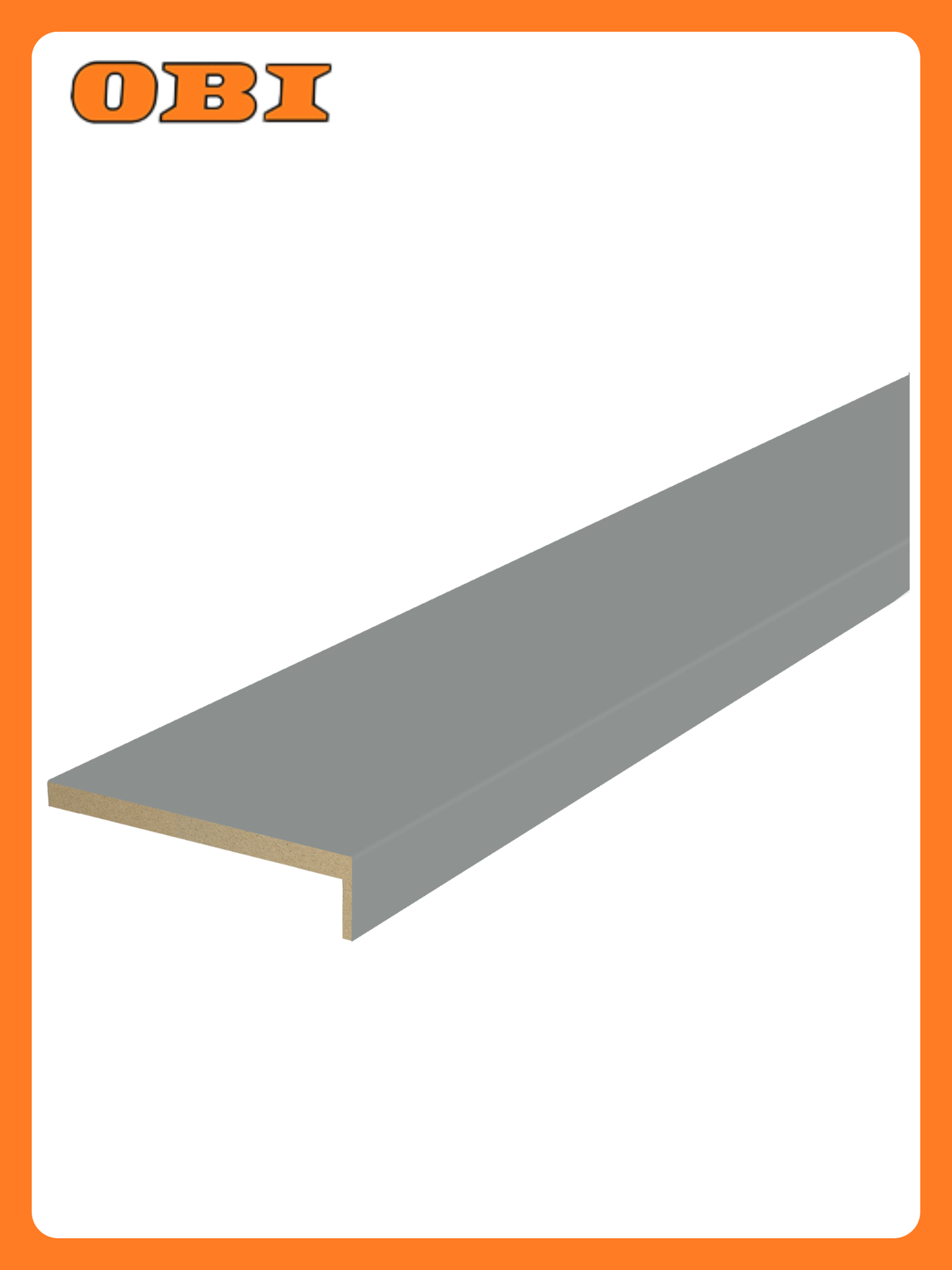 Наличник VELLDORIS Emalux, телескопический, МДФ, серый, 220 см