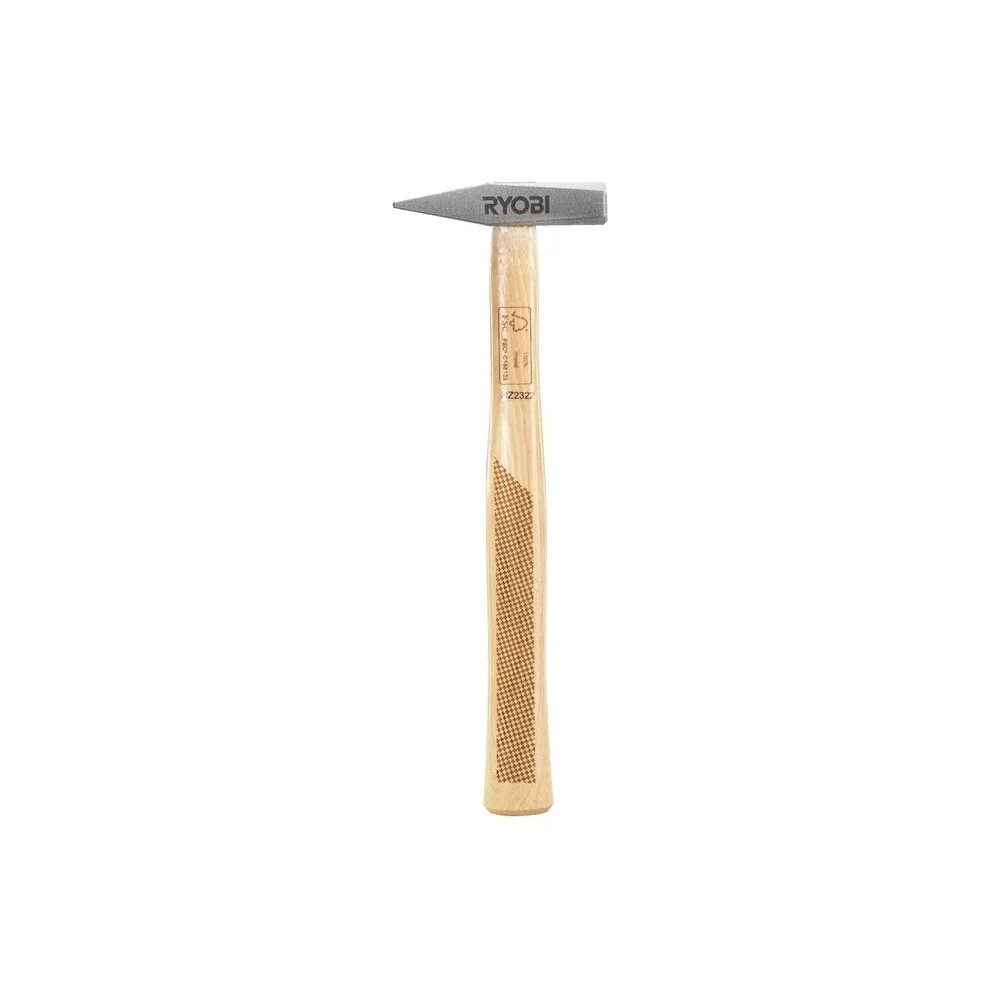 Молоток Ryobi RHHWE200 Прочная, кованый, рукоять из гикори, квадратный стальной бойник для слесарных и столярных работ — фото 1