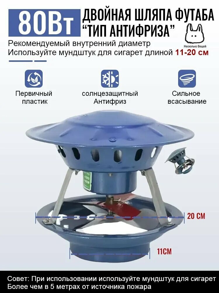 Вентилятор вытяжной220 В мощностью80Вт