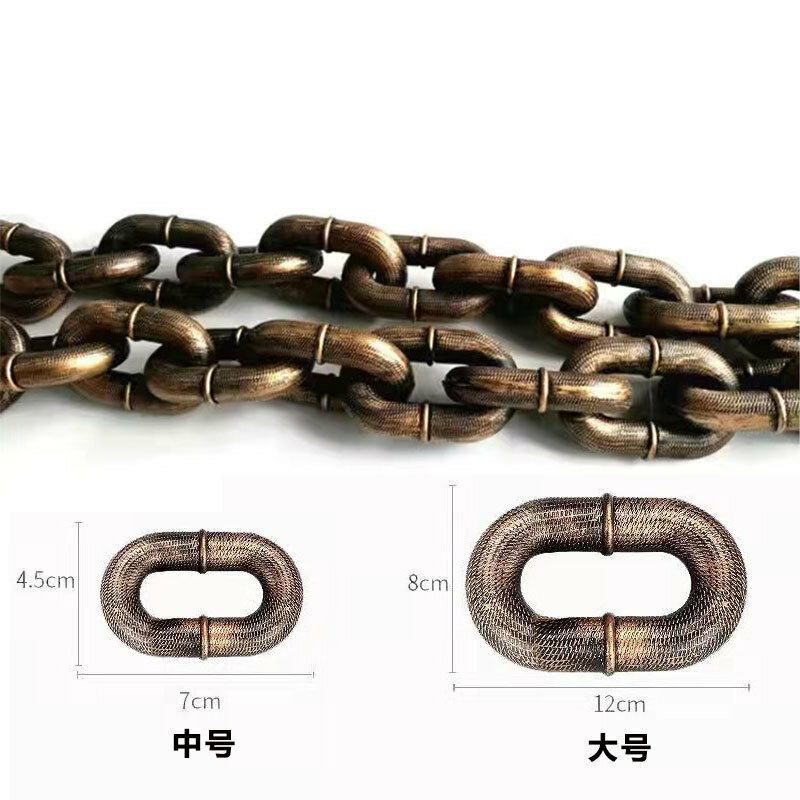 Чистый красный тот же набор собачьих цепочек имитирует толстую цепочку, подделку большой железной цепи Бронзовый 1,5