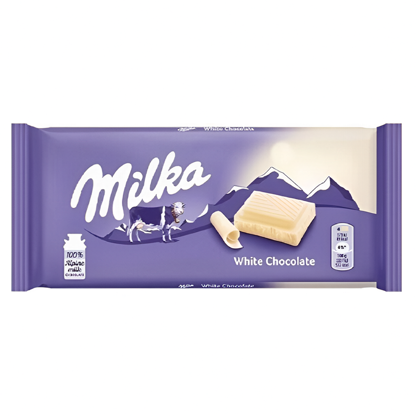 Milka White Chocolate плитка белого шоколада 100 гр