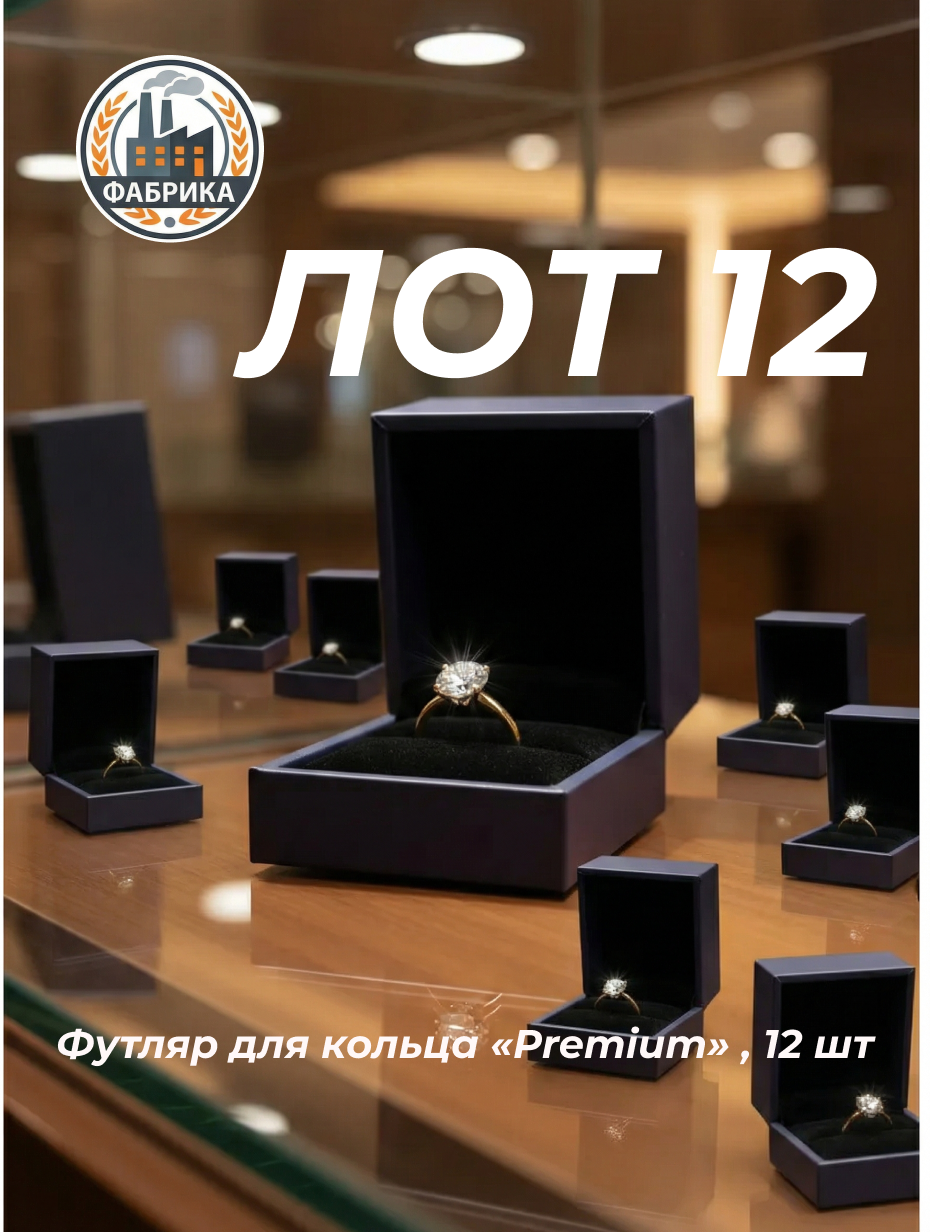 Футляр для колец "Premium", матовый корпус, внутреннее бархатное покрытие, 12 шт