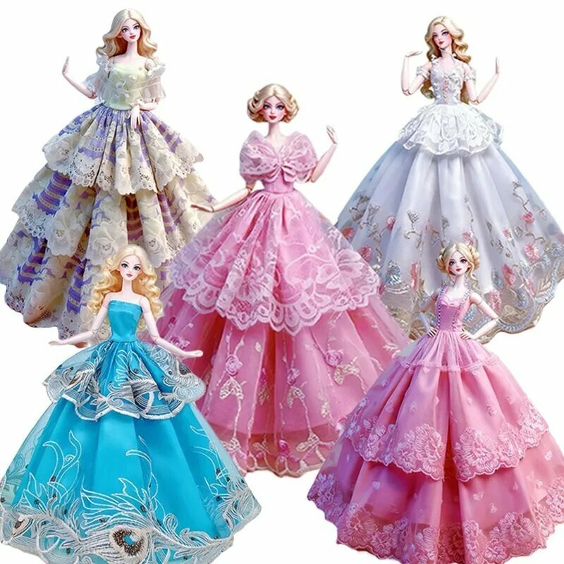 5 шт платье с цветочным кружевом для куклы Barbie Барби