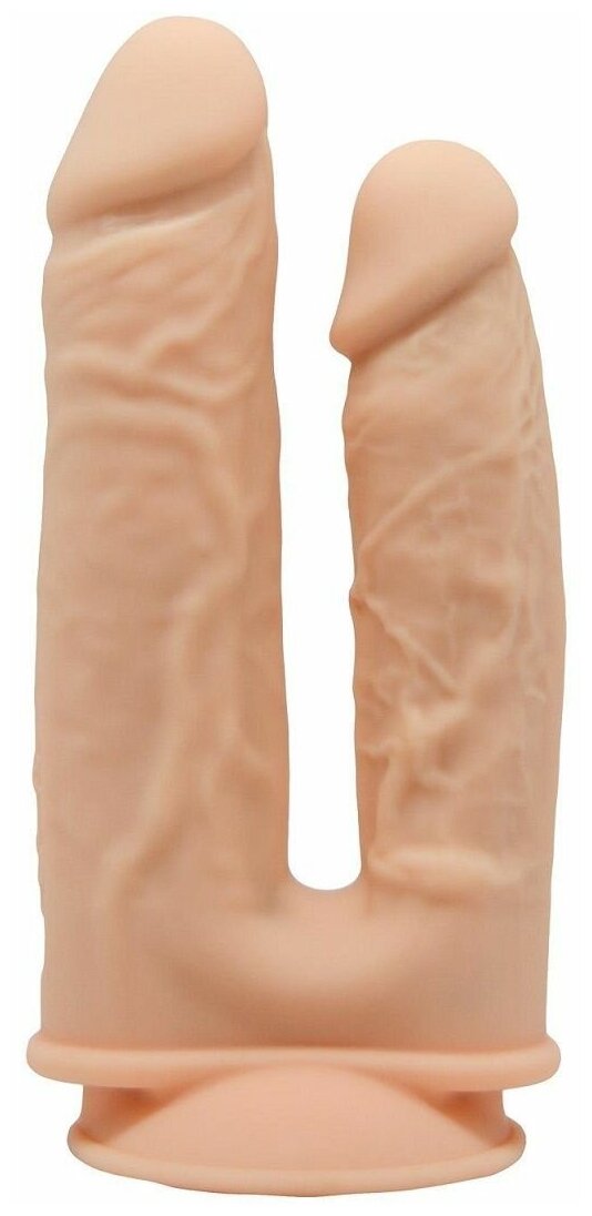 Телесный анально-вагинальный фаллоимитатор Double Penetrator - 19,5 см.