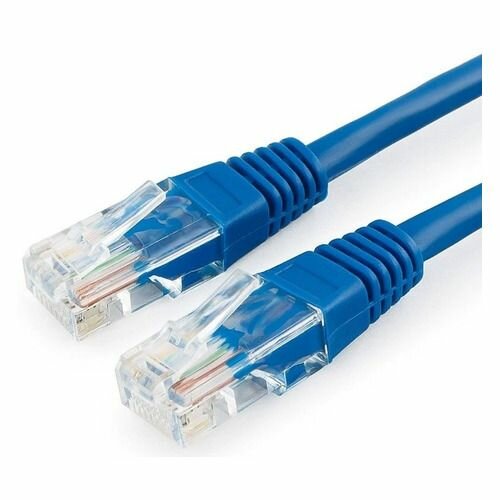 Патч-корд PREMIER PP12-7.5M/B литой (molded), UTP, кат.5E, 7.5м, 4 пары, 26AWG, алюминий омедненный, многожильный, синий
