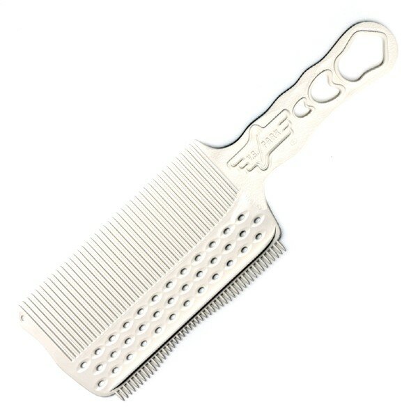 Расчёска для стрижки Y.s.park s282 Lt white, для левши, с направляющей рельсой , белая, 24 см