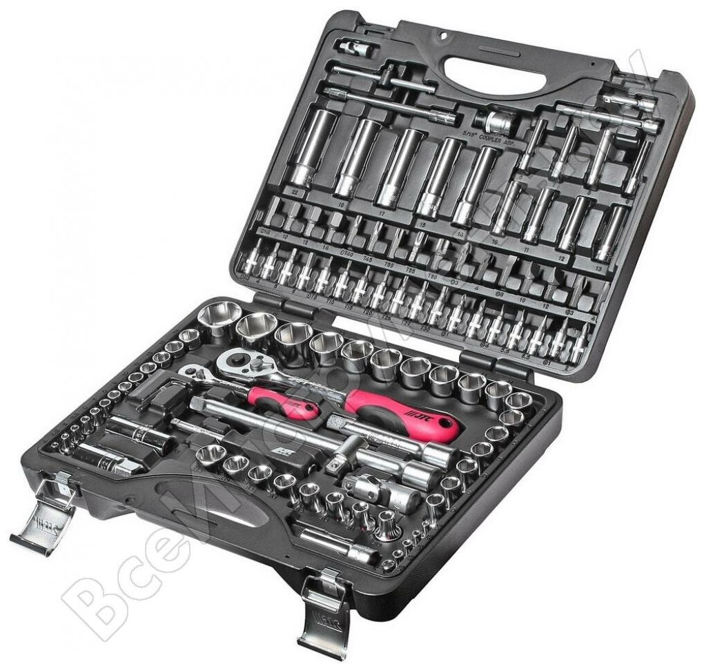 Набор 6-гранных головок торцевых и вставок 1/4" & 1/2" в кейсе, 110шт JTC JTC-H110B-B72