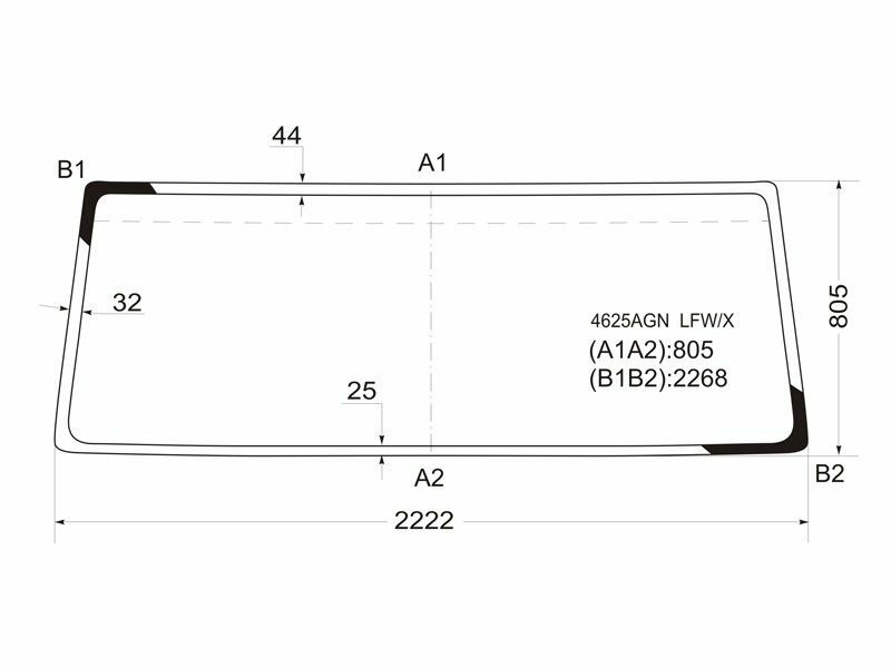 Стекло лобовое DAF 75 93-98 / 85 93-98 XYG арт. 4625AGNLFWX