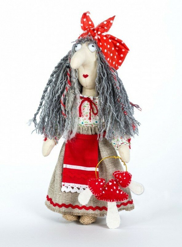 Набор для шитья Перловка #ПЛДК-1453 Баба Яга, 21 см