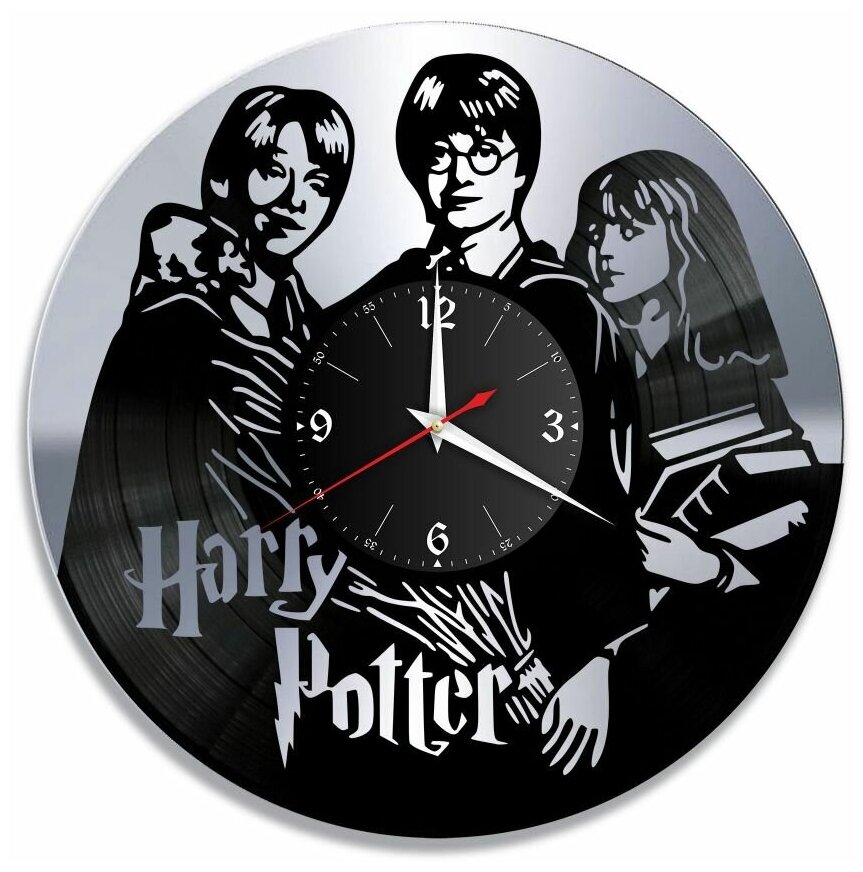 Часы из винила Redlaser "Гарри Поттер, HP, Harry Potter, Гермиона, Гарри, Рональд" VW-10357-2