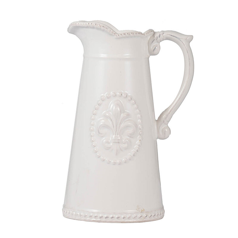 Кувшин фарфоровый белый классической формы 15x13x23 см