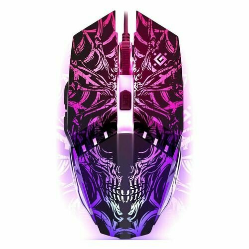 Мышь Defender Prototype GM-670L, игровая, оптическая, проводная, USB, черный [52670]