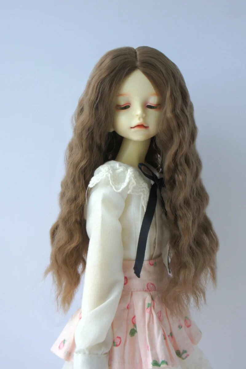 Волнистые парики для кукол Fjusuns 1/8 1/6 1/4 1/3 Brown SN33, 6-7inch 16-18cm