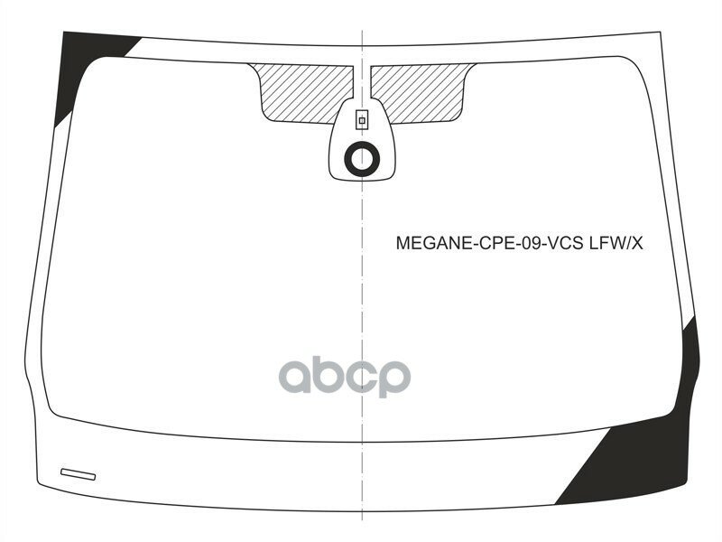 Стекло лобовое (Датчик дождя) Renault Megane 08-16 XYG арт. MEGANE-CPE-09-VCS LFW/X