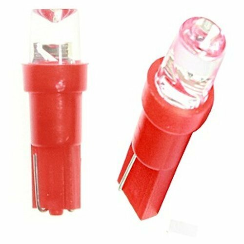 T5-01 (1LED) W1,2W Base: W2,0 х4,6d 12V 0.13W 0.45lm светодиод CONE RED (конус красный) Nord YADA 900280