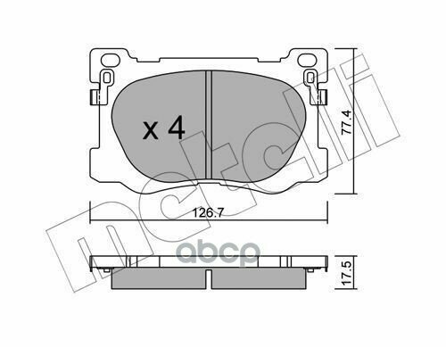 Колодки дисковые передние! Hyundai Genesis 14> Metelli арт. 2210930