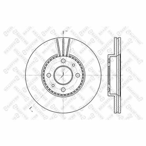 Диск тормозной передний RENAULT LAGUNA/MEGANE/SAFRANE ALL 90], 60203911VSX (упаковка 2 шт.), STELLOX 6020-3911V-SX
