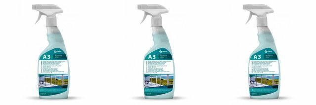 Grass Чистящее средство для стекол, зеркал и кафельной плитки Apartament series 600мл ,3 шт.