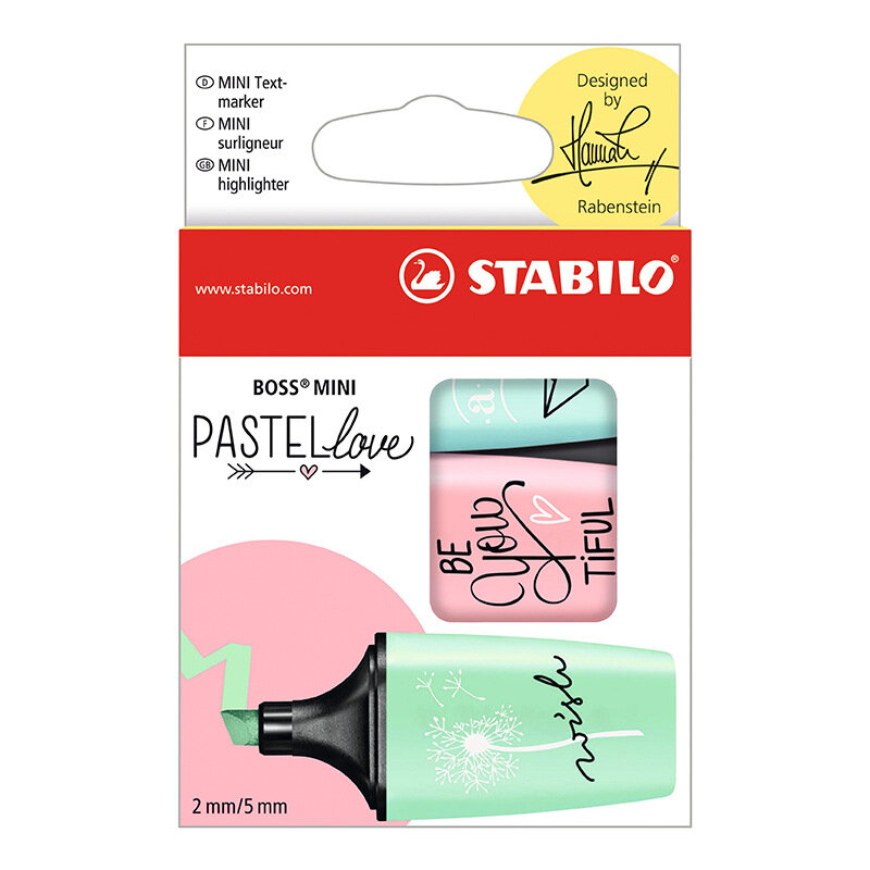 Маркерная ручка Stabilo Mini BOSS, набор из 3 цветов