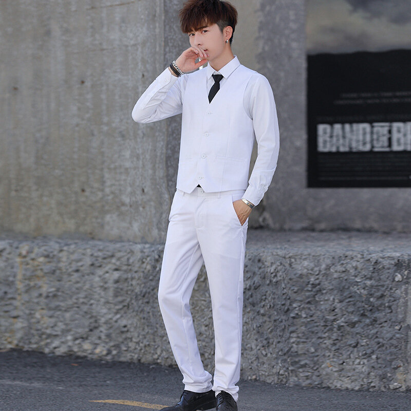 Костюм мужской, 2024, весенний, белый, размер 4XL+34
