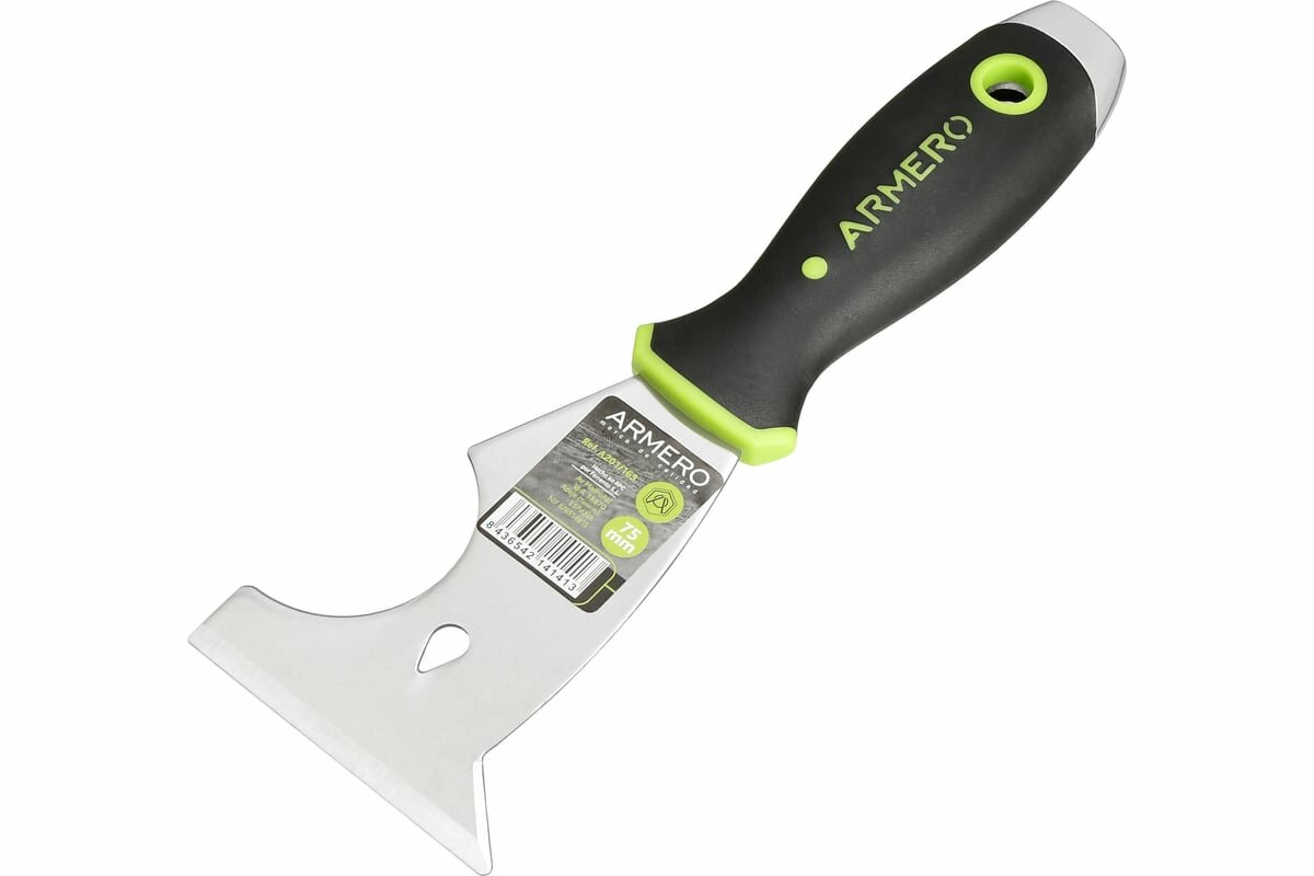 Armero Шпатель-скребок 6 в 1, 75 мм, A201/163 - многофункциональный отделочный инструмент