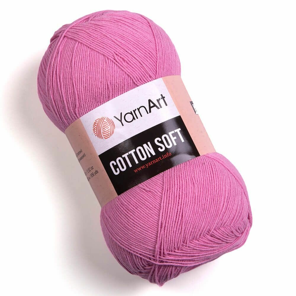 Пряжа YarnArt Cotton Soft 20 (1 моток, 100г/600м) розовый