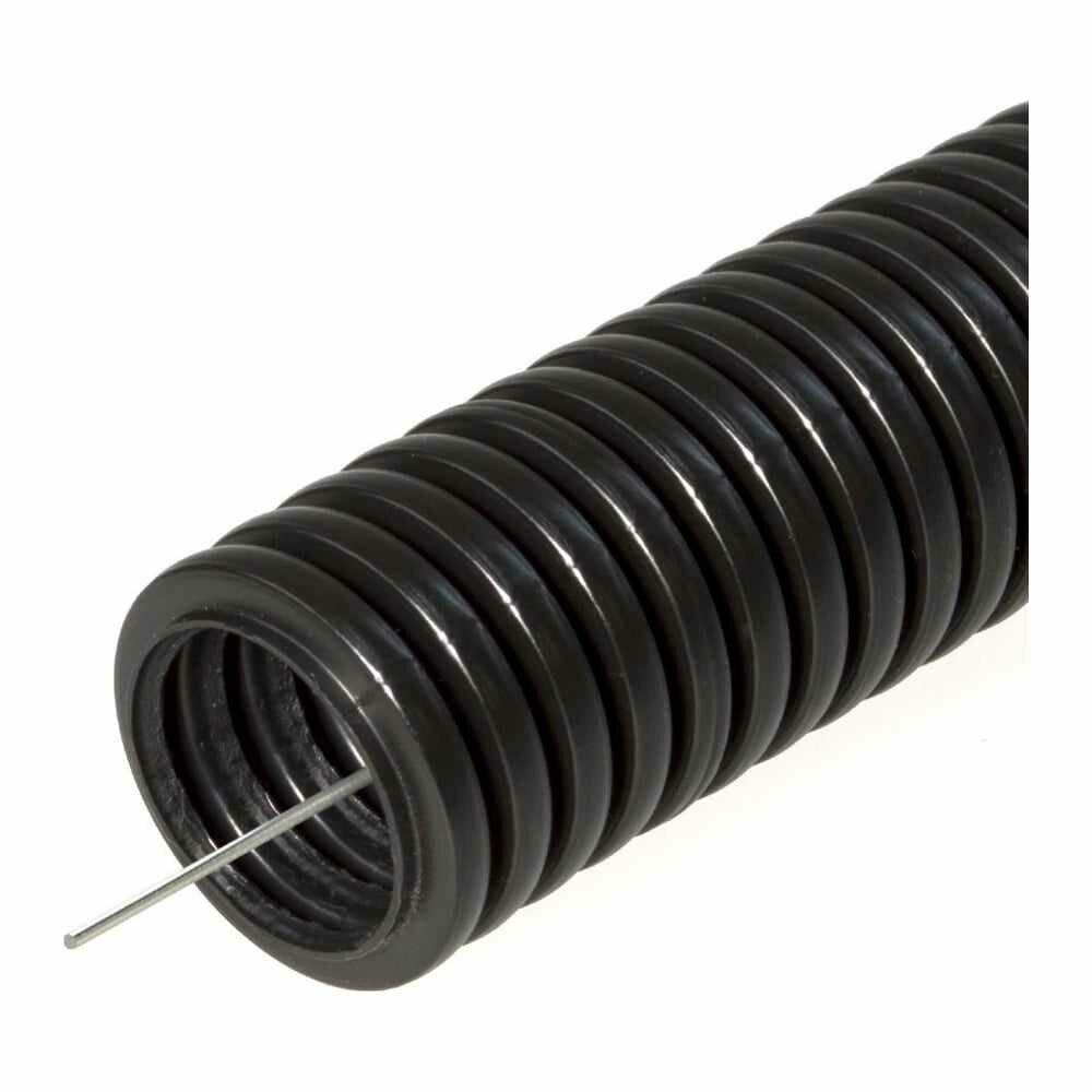 Промрукав Труба гофрированная ПНД лёгкая 350 Н безгалогенная HF стойкая к ультрафиолету черная с/з д16 100м 161556