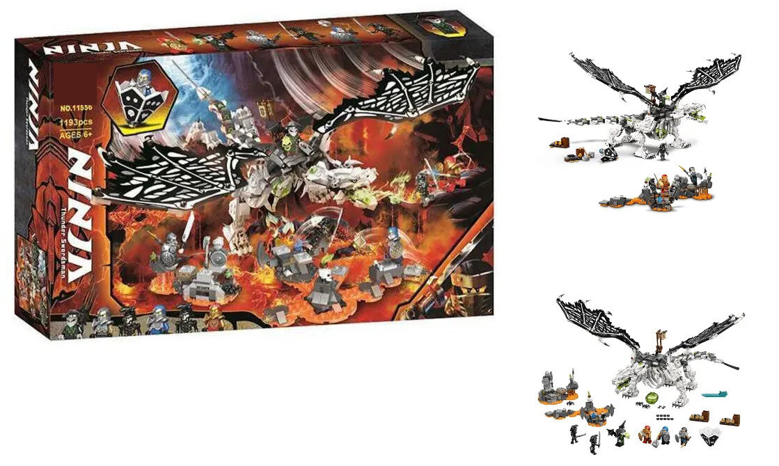 Конструктор 11556 Дракон чародея-скелета 1193 детали