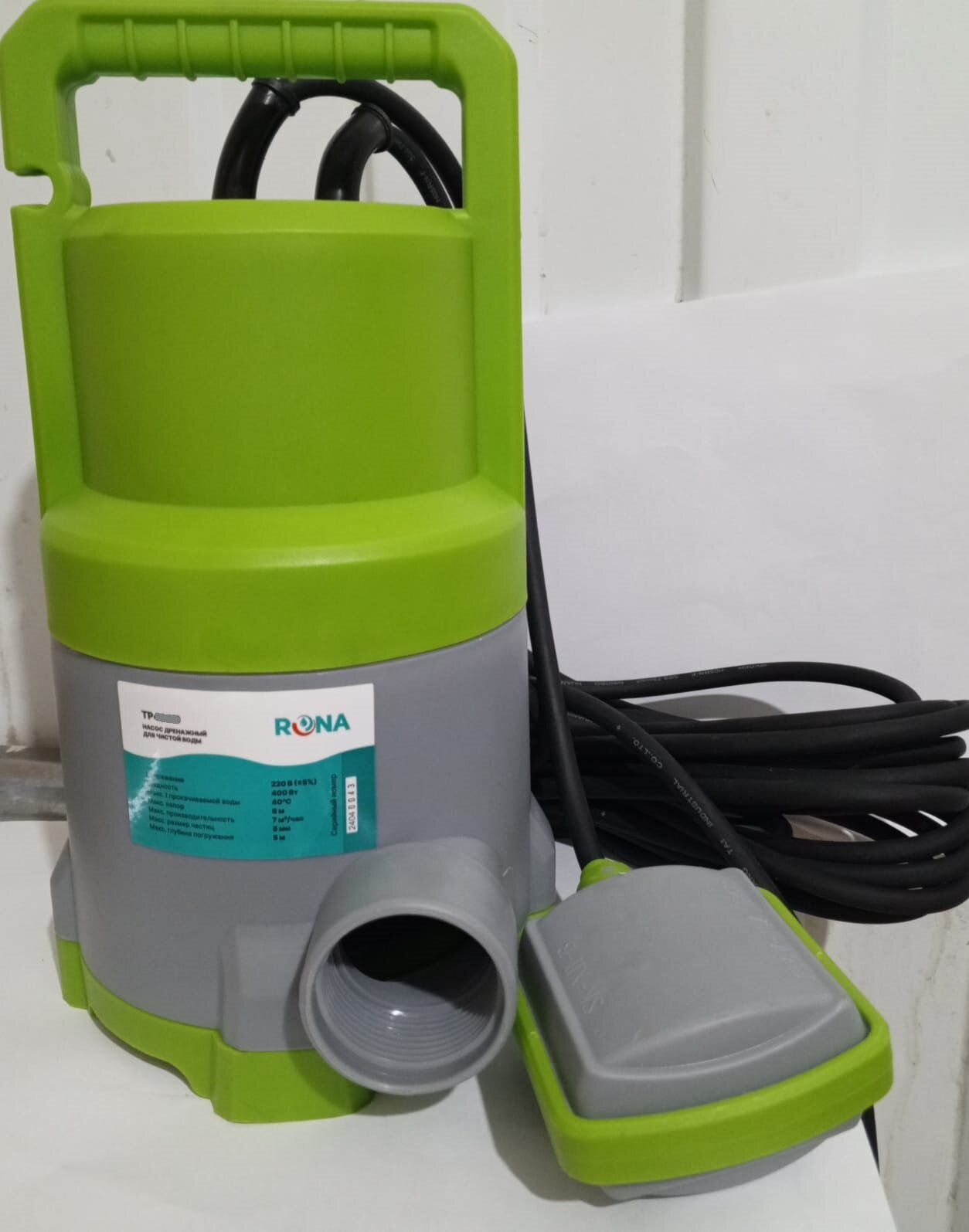Насос дренажный TM Rona ТР 550 DW