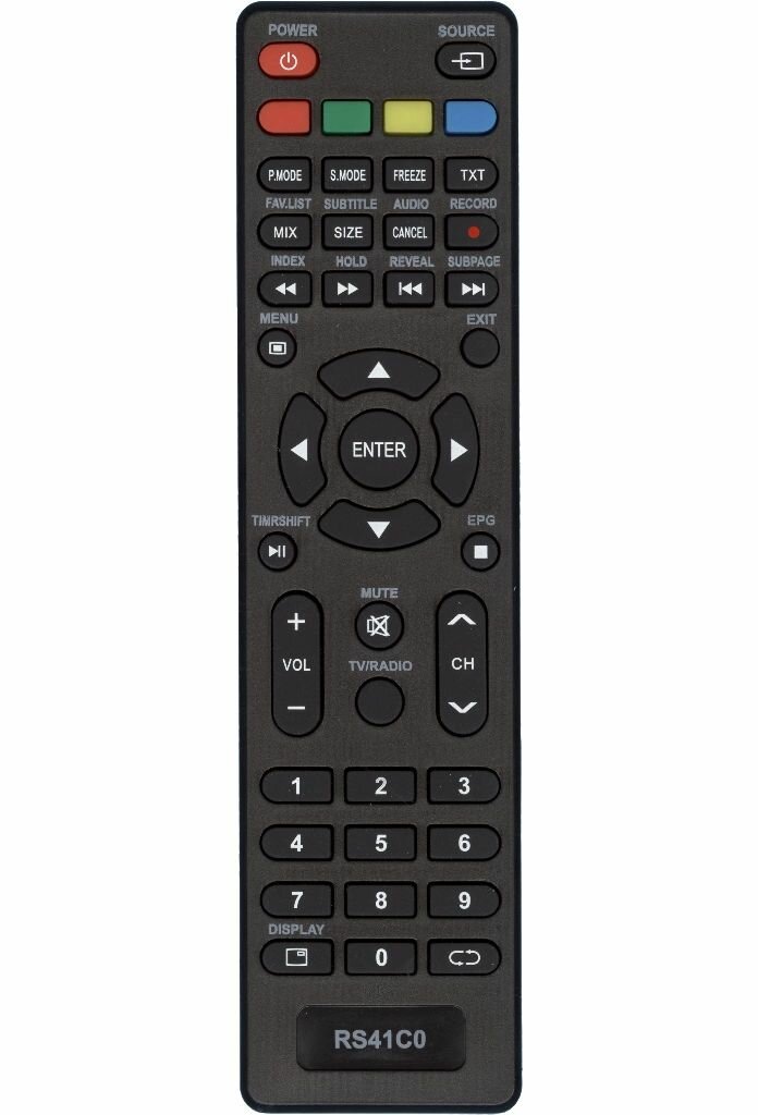 Пульт RS41C0 TIMESHIFT для телевизора Econ Erisson Akira FUSION KRAFT Orfey Orion Shivaki Supra Suzuki Vekta Hi Витязь.