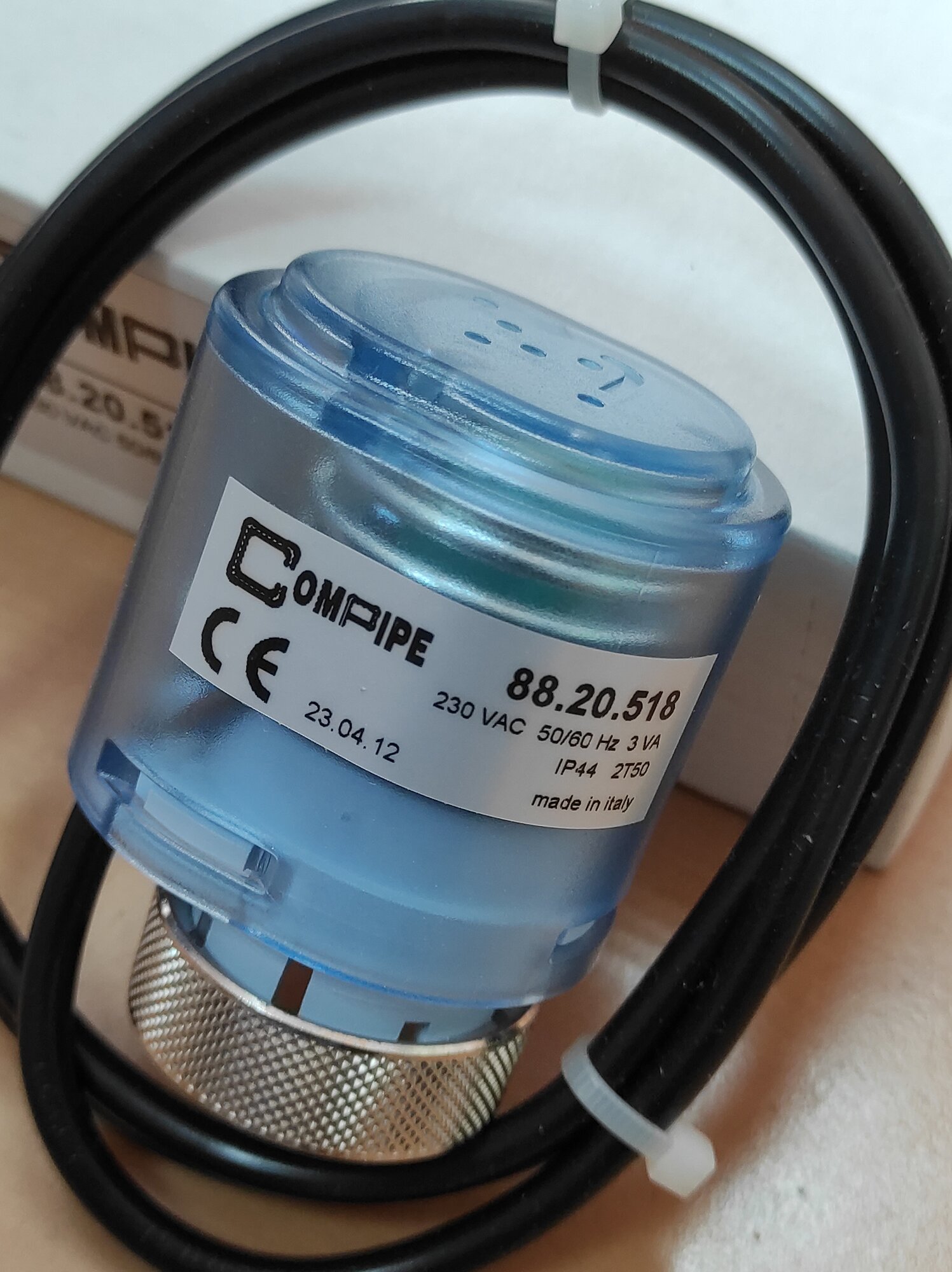 Сервопривод Compipe для коллектора нормально закрытый, 230 V, 2 кабеля Италия