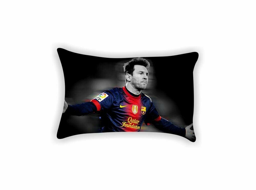 Подушка Лионель Месси, Lionel Messi №5, Картинка с одной стороны