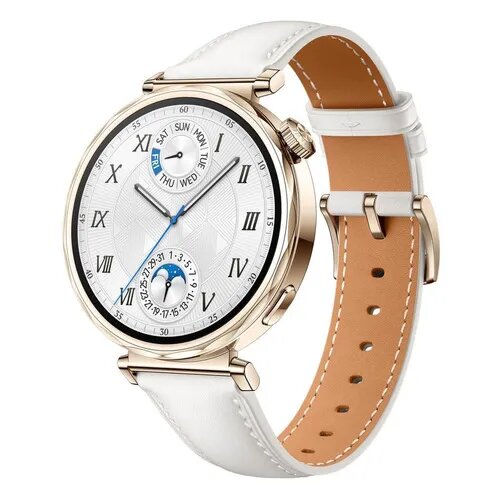 Смарт-часы Huawei Watch GT 5 Jana-B19L, 41.3мм, 1.32", белый/золотистый [55020dha]