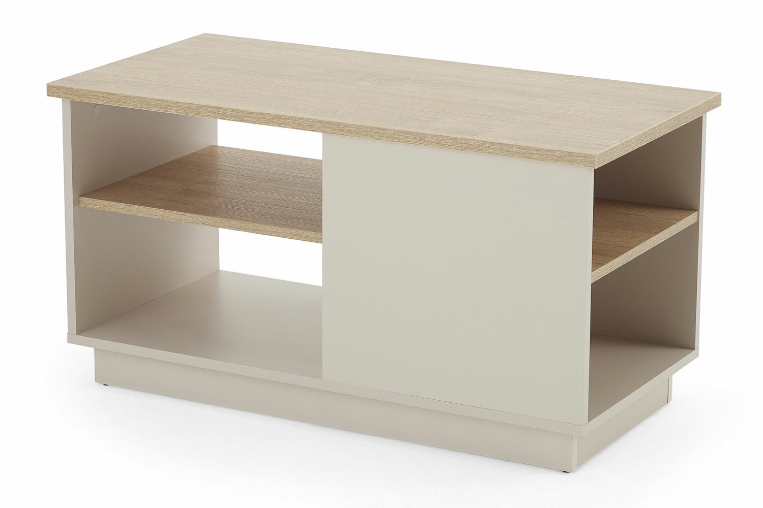 Журнальный стол Hoff Lima, 95х50,4х47 см, с полкой, цвет персидский жемчуг, дб мадура