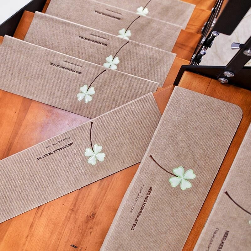 Коврик для лестницы, нескользящий самоклеящийся лестничный ковер, 15ШТ