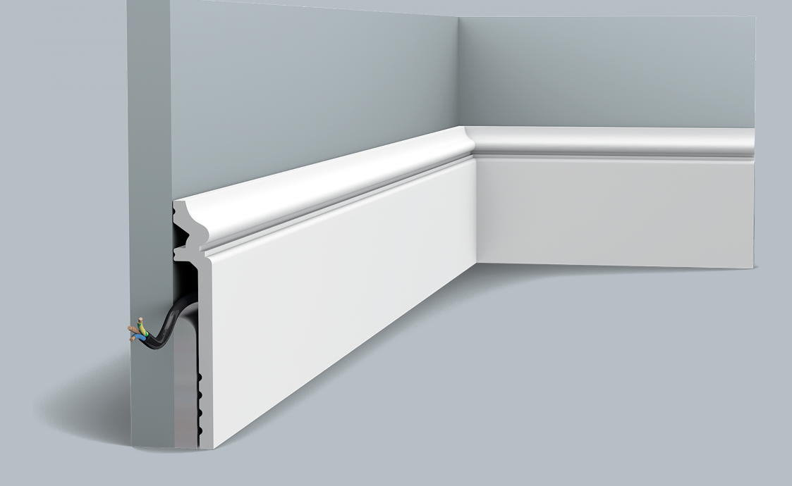 Плинтус напольный SX186 CONTOUR, 13.8x2.2x200СМ, дюрополимер, 1 шт