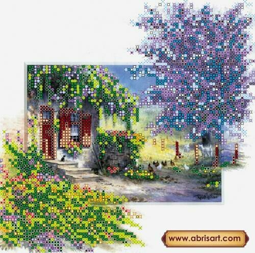 Схема для вышивания бисером Сиреневое облако