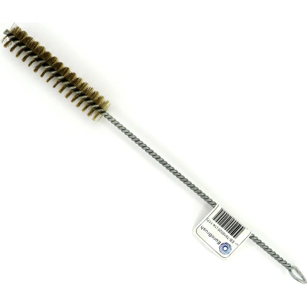 Щетка ерш EuroBrush Д20x100x300 с хв-м + кольцо, ворс гофр латунь 0,20 (код